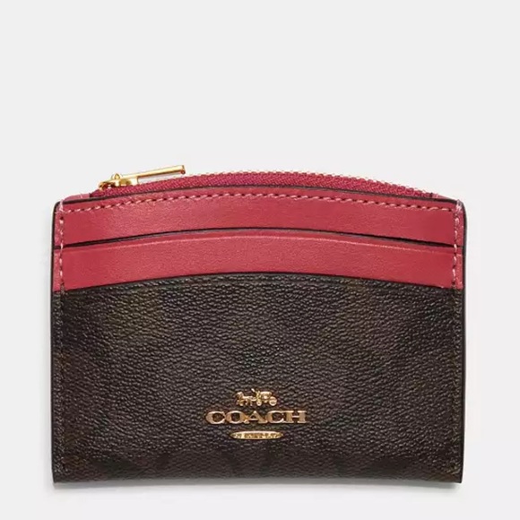 Coach | Accessories | Coach Shaped Card Case In Signature Canvas | Poshmark